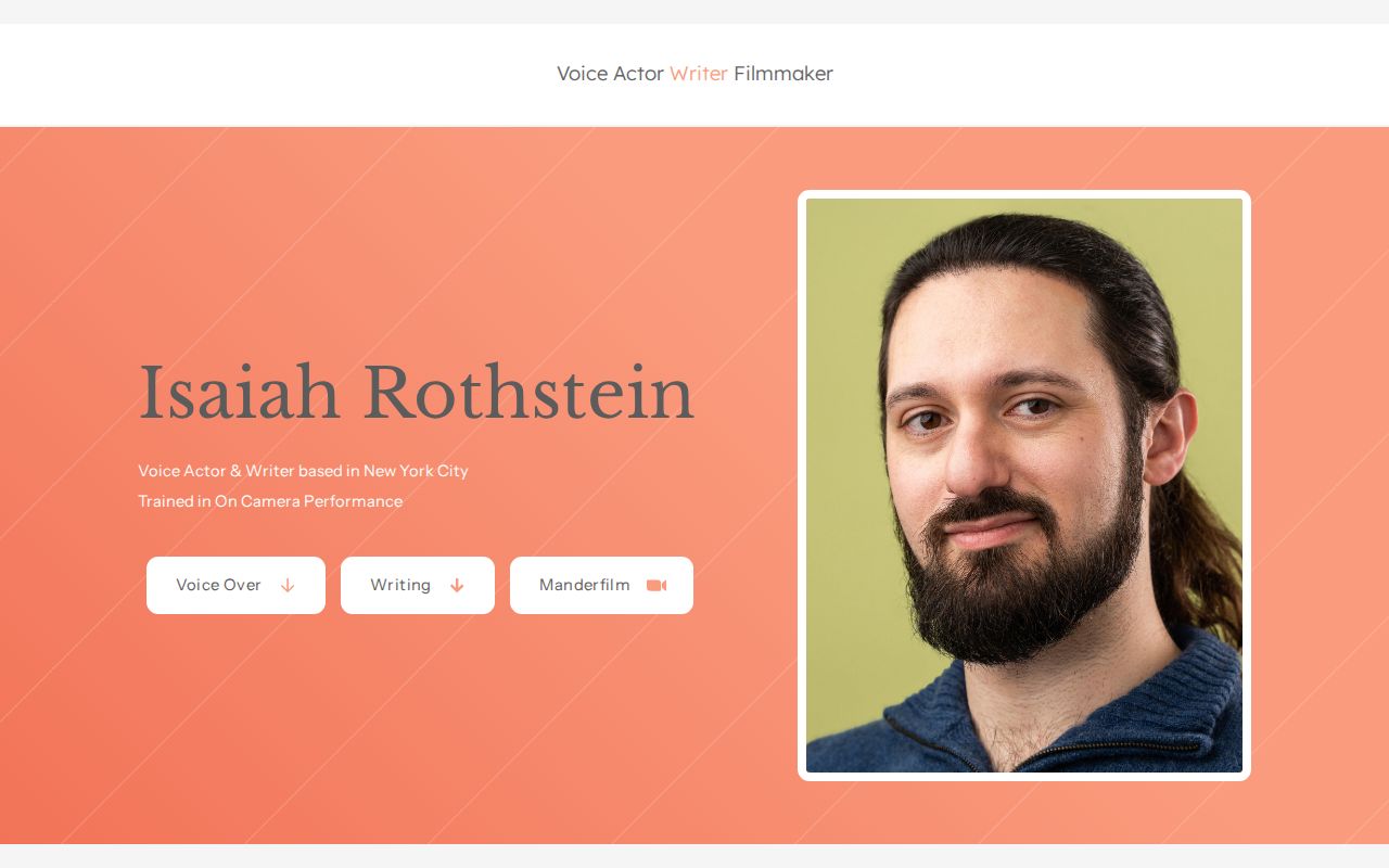 Isaiah Rothstein | Actor Writer Voice